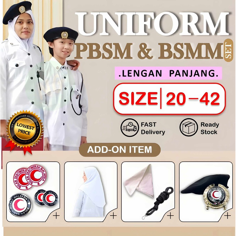 [ORIGINAL] [READY STOCK] UNIFORMS PBSM & BSMM SEK RENDAH /MENENGAH 红新月会 ...