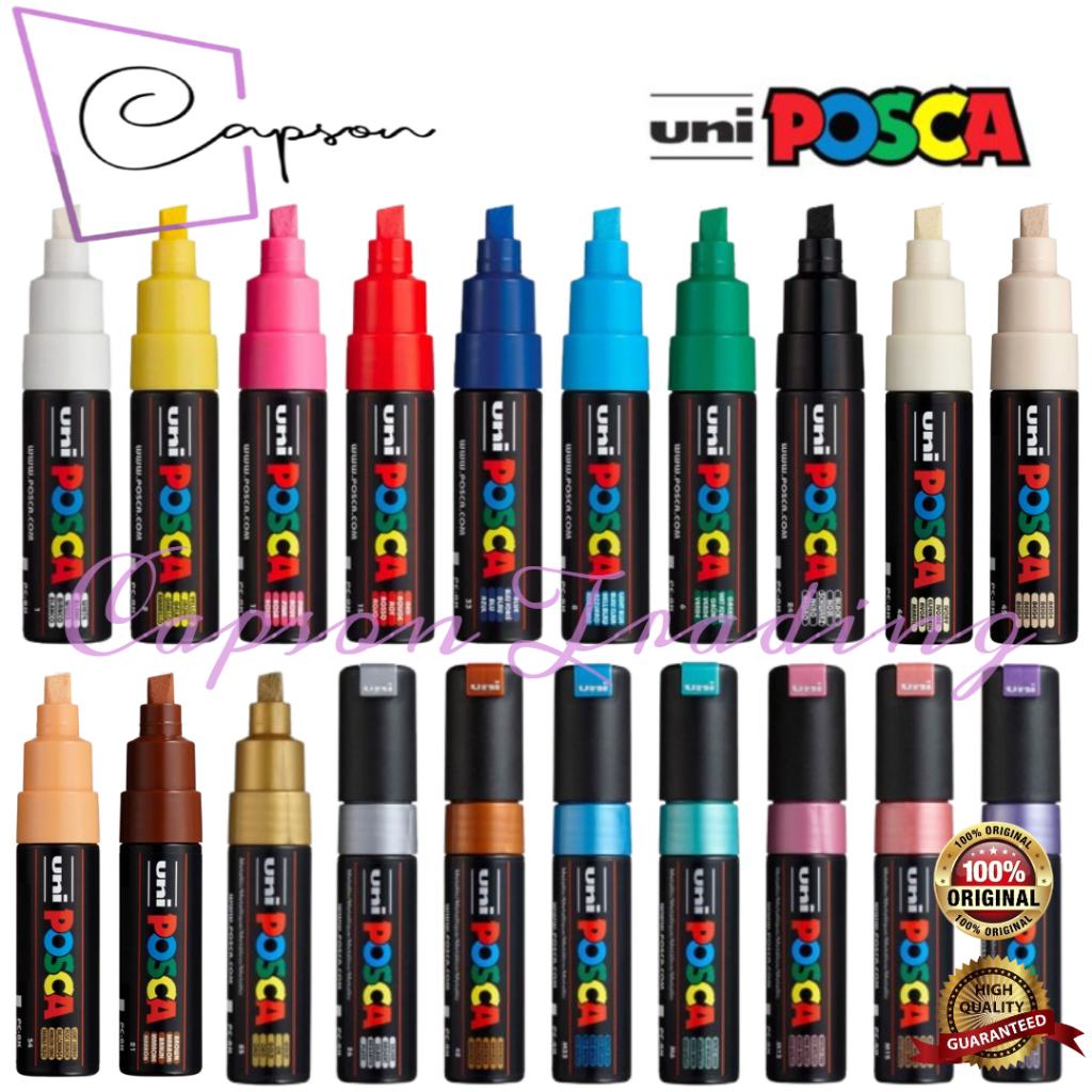 Uni Posca Water Based Paint Marker Bold PC 8K (8.0mm) | Shopee Malaysia