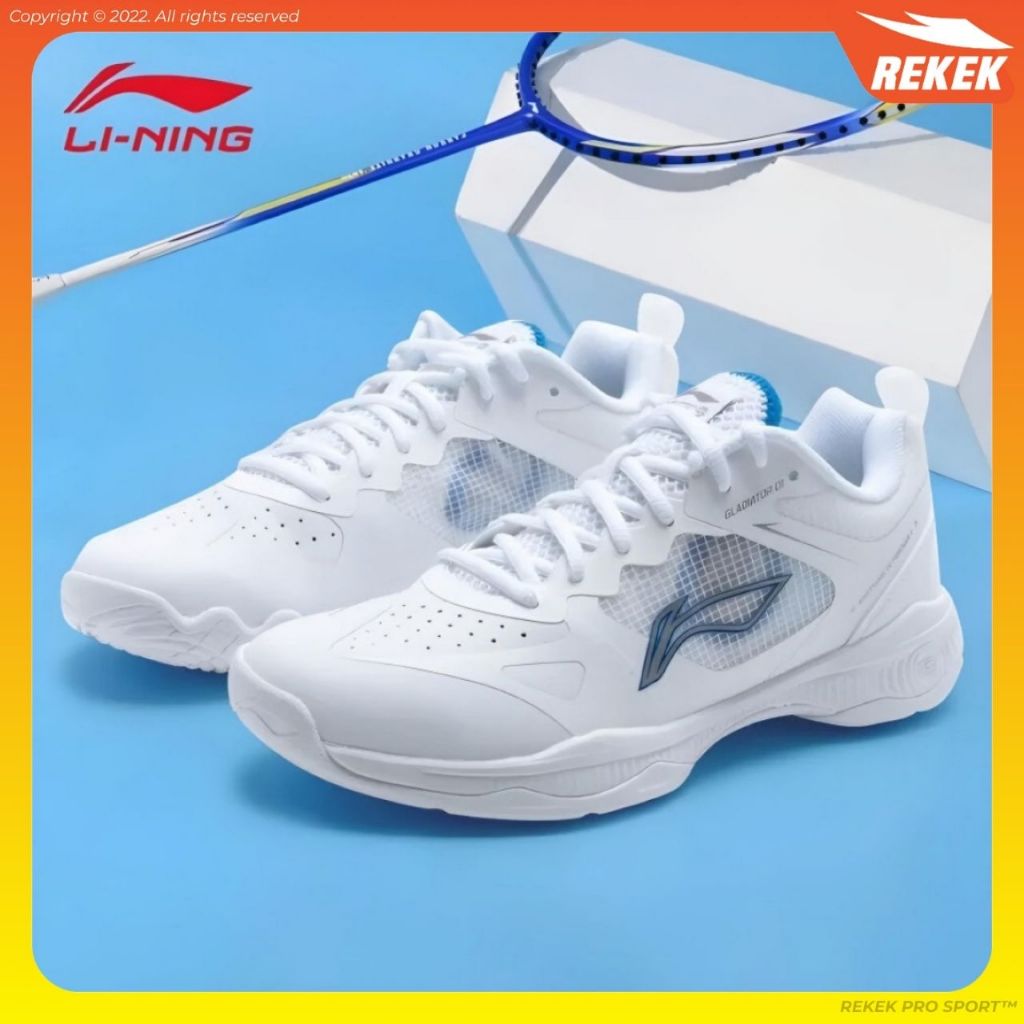 LI NING Gladiator 01 Badminton Shoes Color Standard White Kasut ...