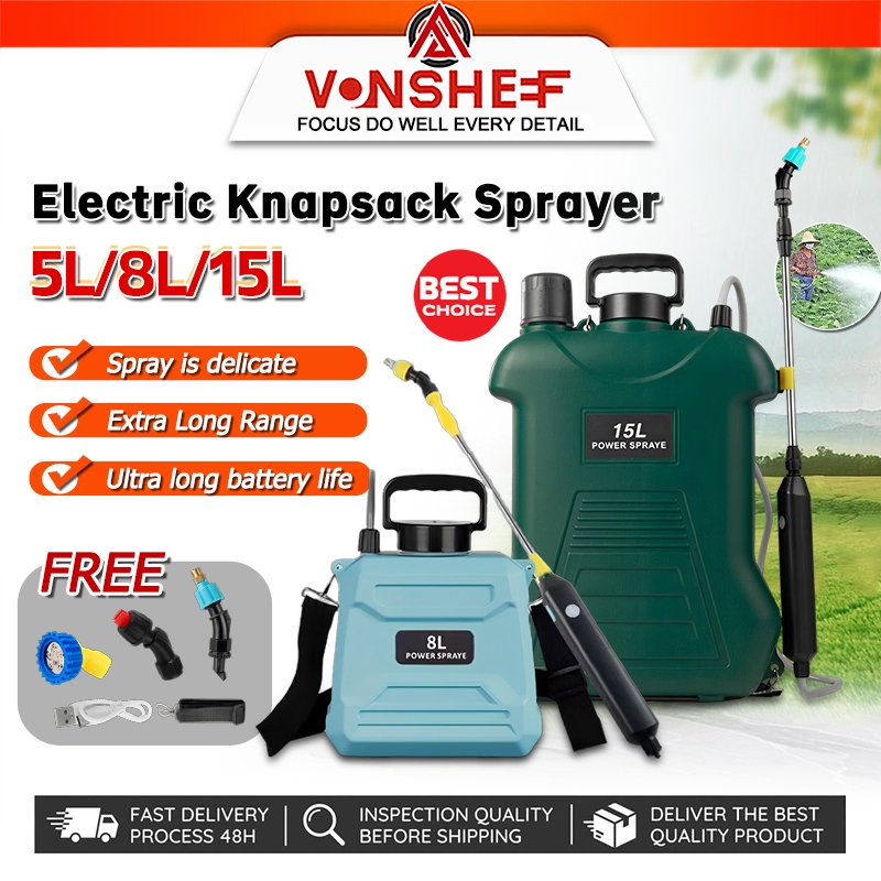 🔥5L/8L/15L Knapsack Battery Sprayer Pump Pam Racun Bateri Agriculture ...