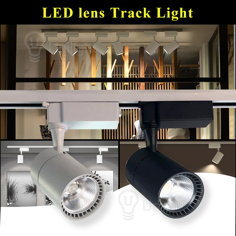 D5 READY STOCK 15W 20W 30W Track lampu LED COB Lens Track light Rail ...