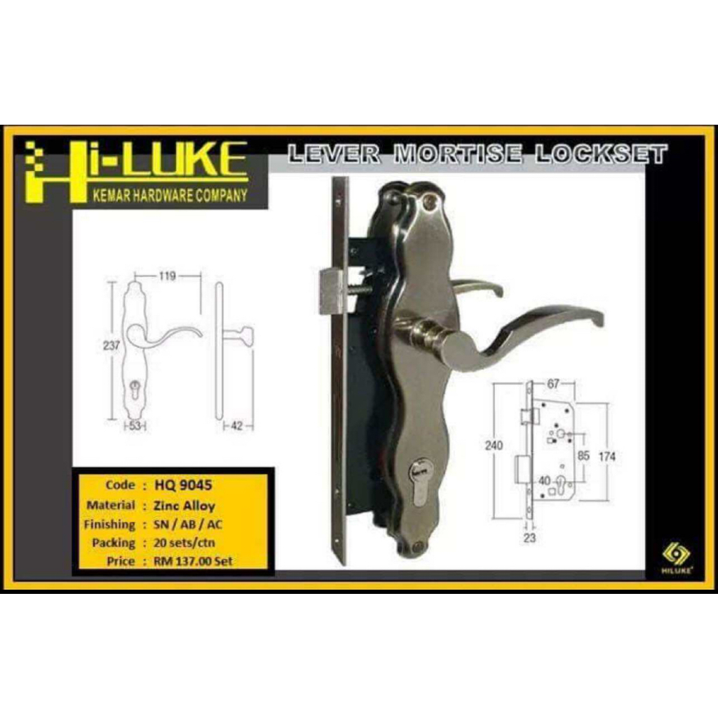 Hiluke Handle Lock HDL9045AB & HDL9045SN | Shopee Malaysia