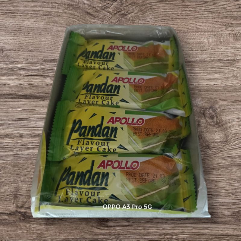 Apollo Pandan Flavour Layer Cake (1pek 8s) | Shopee Malaysia
