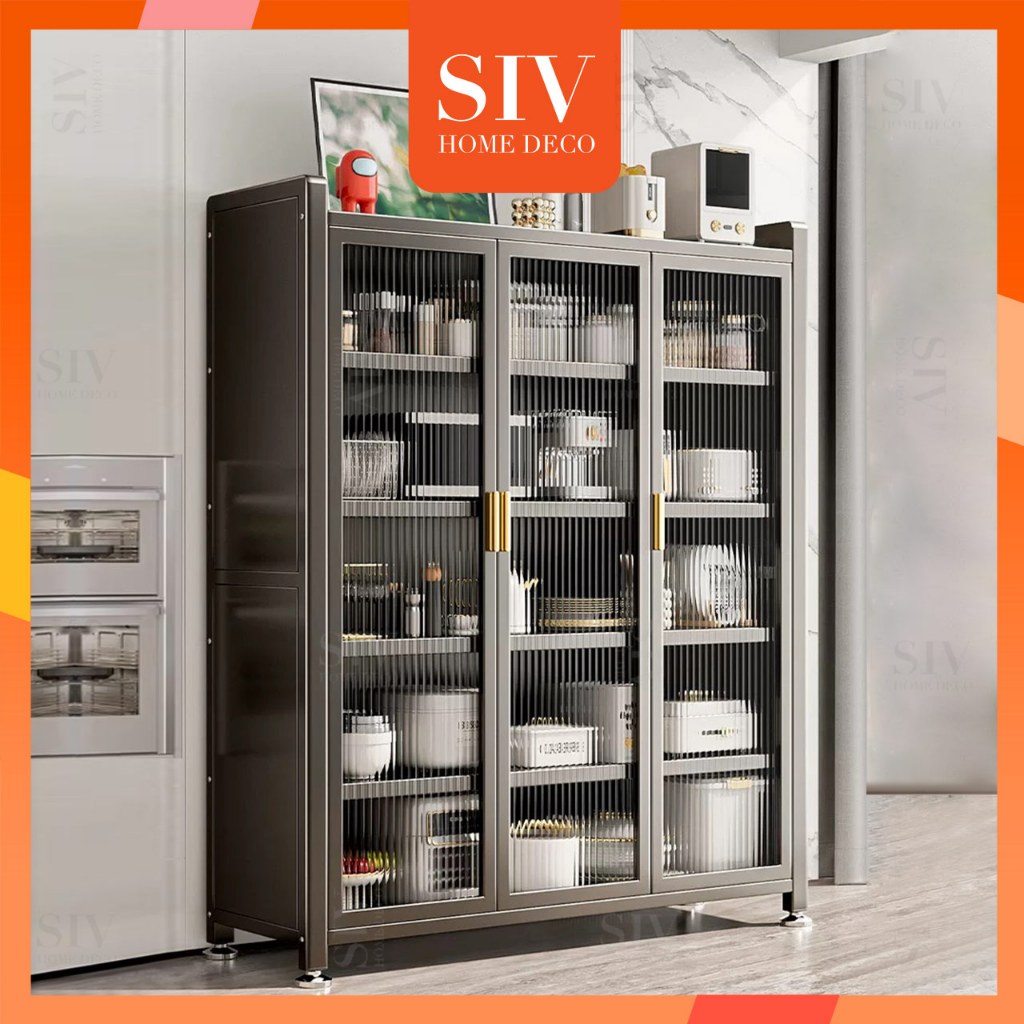 SIV Metal Display Cabinet With Transparency Door Steel Cabinet For ...