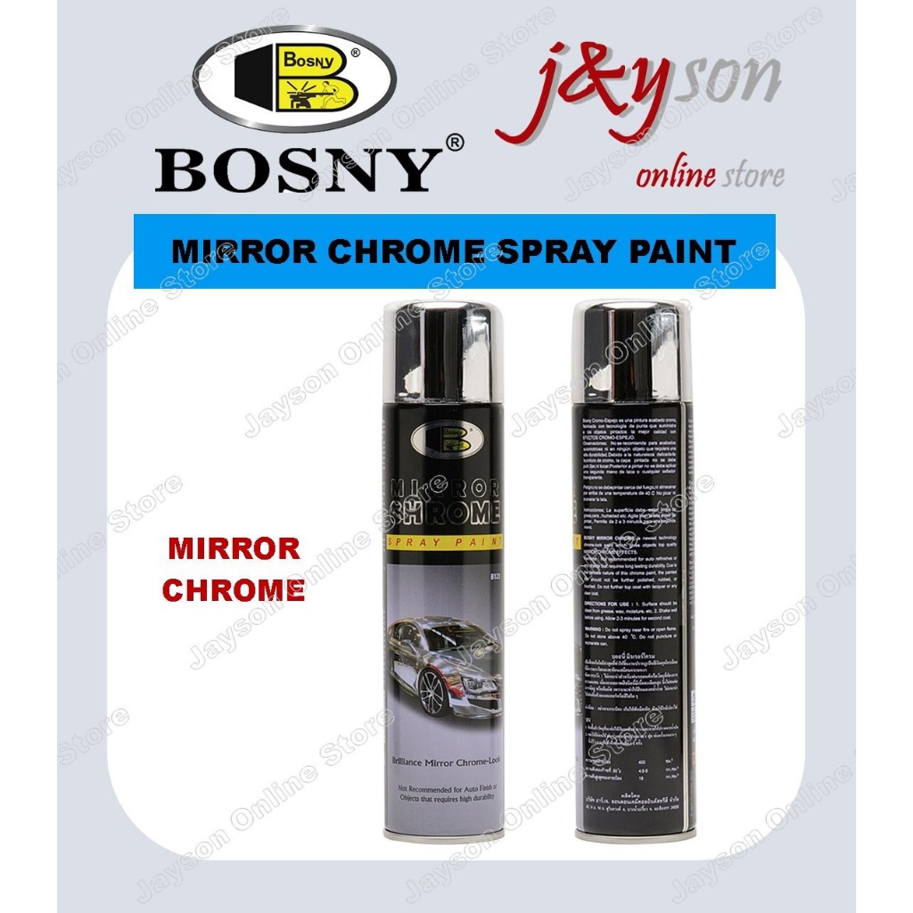 🔥9.25🔥 [CAN] BOSNY Mirror Chrome / Chrome Spray Paint Aerosol Spray ...
