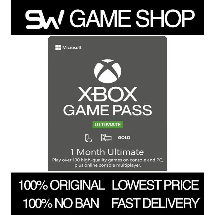 XGPU Xbox Game Pass Ultimate 1 Month PC/Xbox One/Xbox Series | Shopee ...
