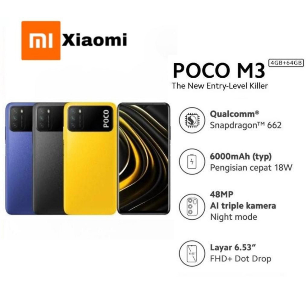 Xiaomi POCO M3 4GB+64GB ,Android 12, DEMO UNIT | Shopee Malaysia