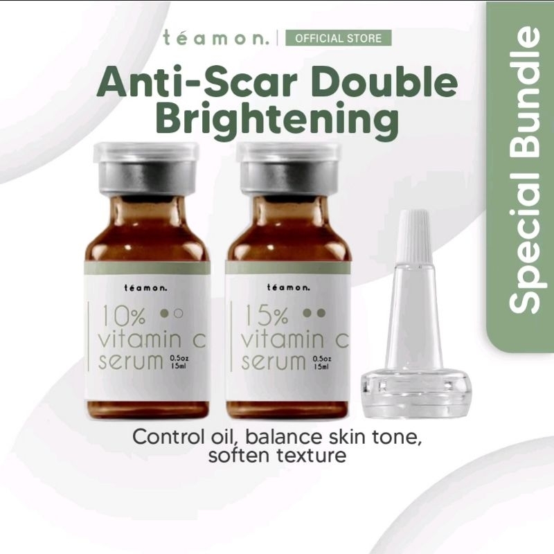 Teamon Duo Bundle 2in1 - Serum Parut Jerawat dan Parut Hitam Aloe ...