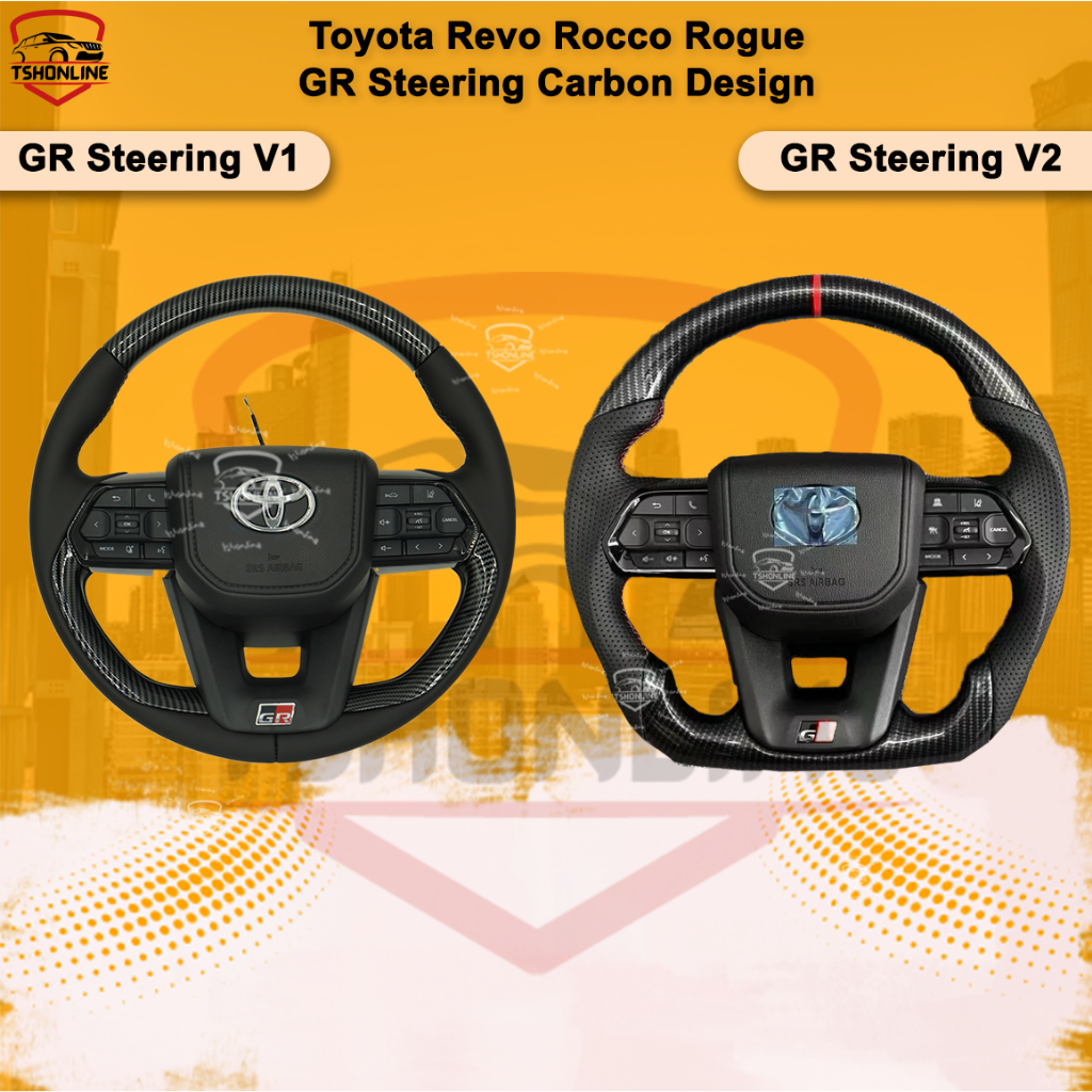 Toyota Hilux Revo Rocco Rogue GR Steering Carbon Design (Carbon Design ...