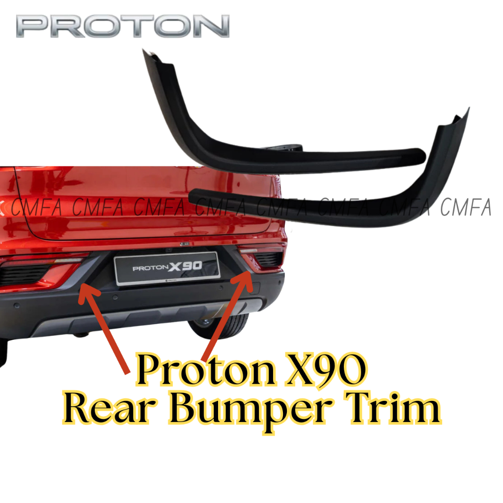 Proton X90 Rear Bumper Trim Lower Plastic Lining | Shopee Malaysia