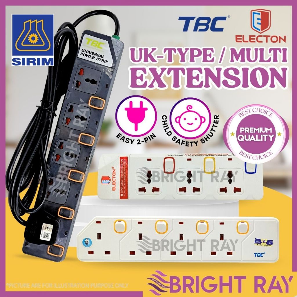 ELECTON/TBC 9 Series Universal Multi Portable Trailing Socket Circuit ...