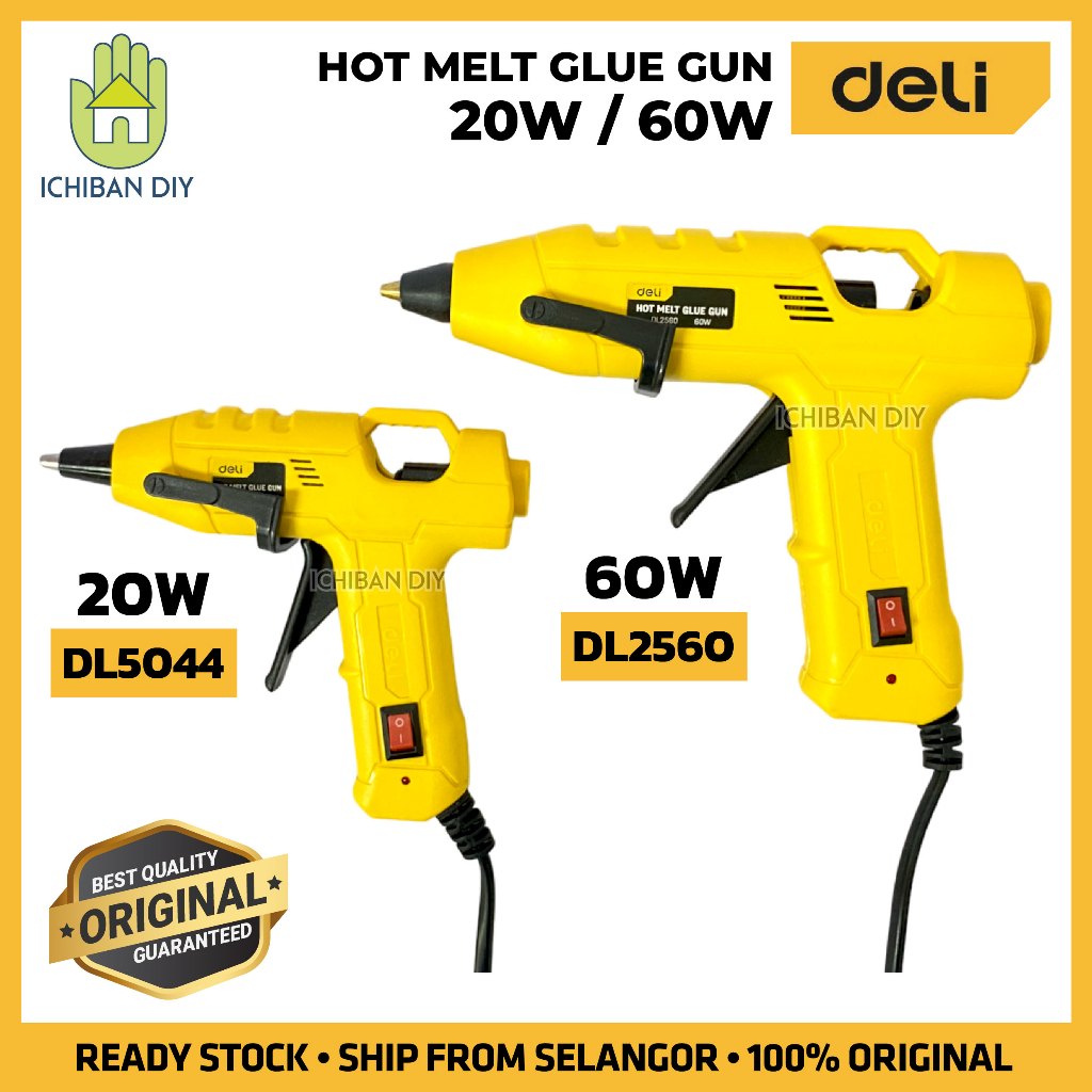 DELI Hot Melt Glue Gun DL5044 DL2560 20W 60W Stick 7mm 11mm Craft Glue ...