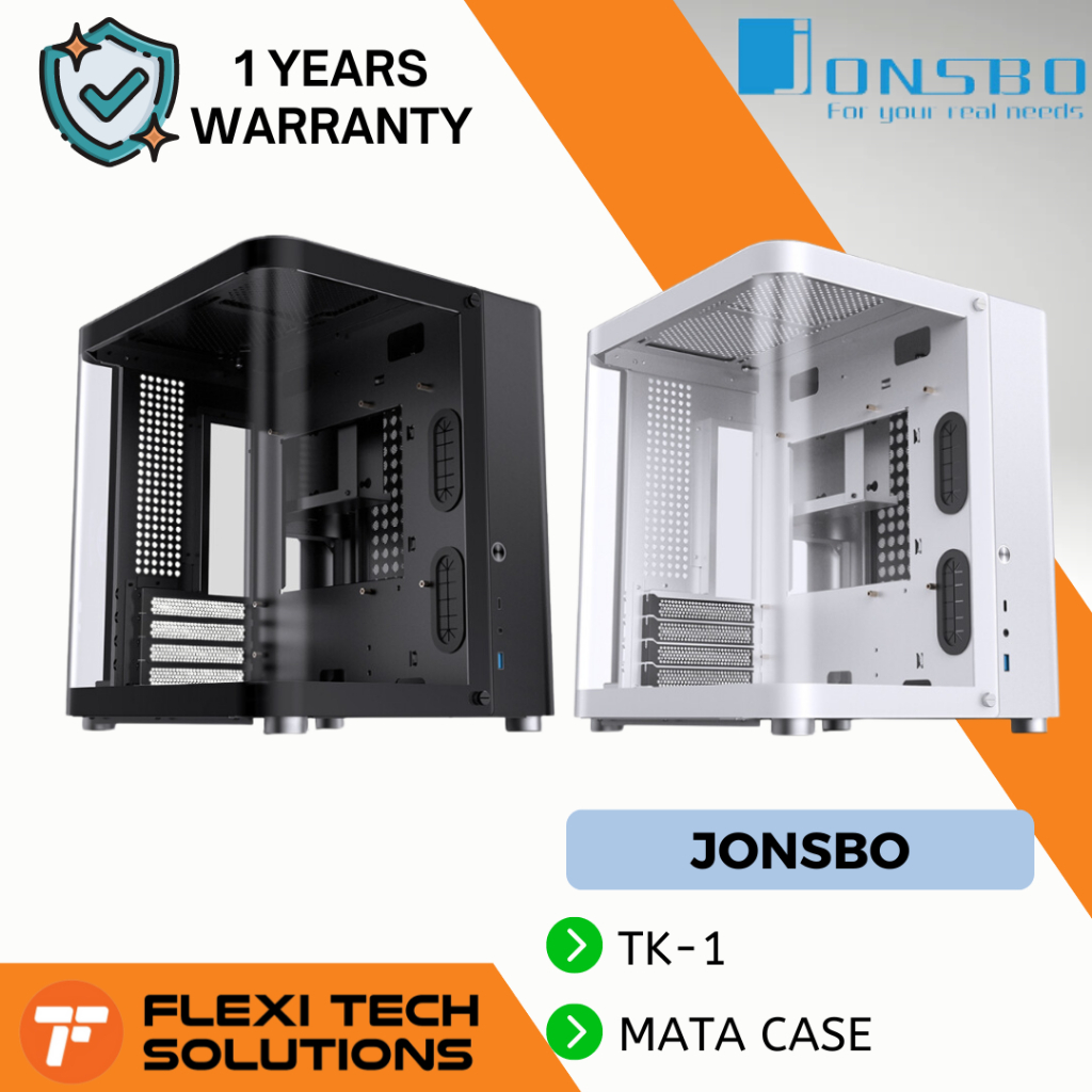 Flexi Tech Jonsbo TK-1 MATX Case - Black / White | Shopee Malaysia