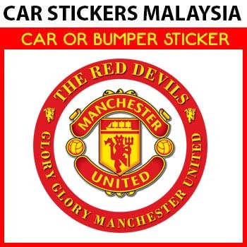 Car Sticker/Bumper Sticker/Motor Sticker - Manchester United MU Round ...