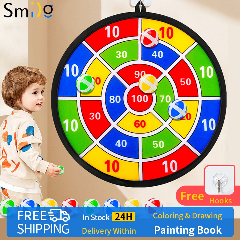 Large Kids Dart Board Toys Indoor Outdoor Sports Party Game Toys with ...