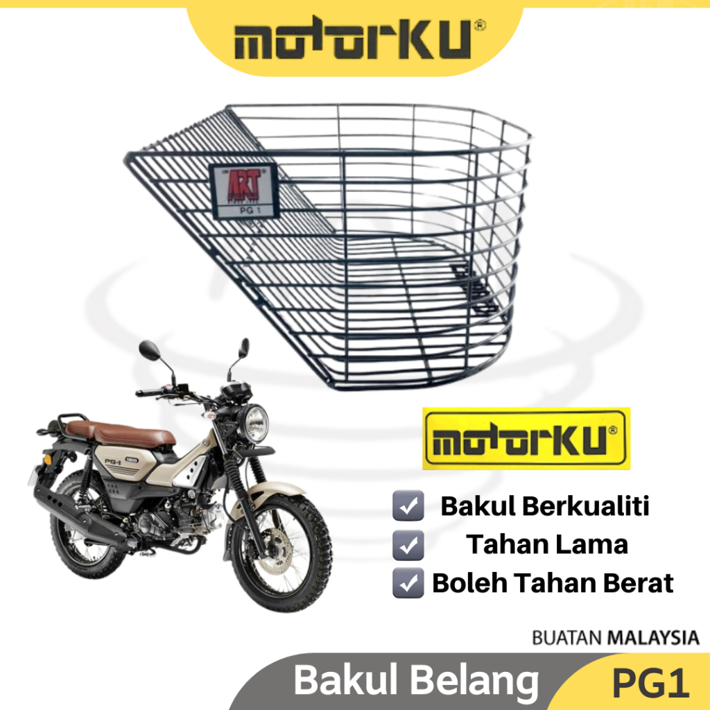 MOTORKU Yamaha PG1 Bakul Belang Besi Steel Basket Storage Metal ...