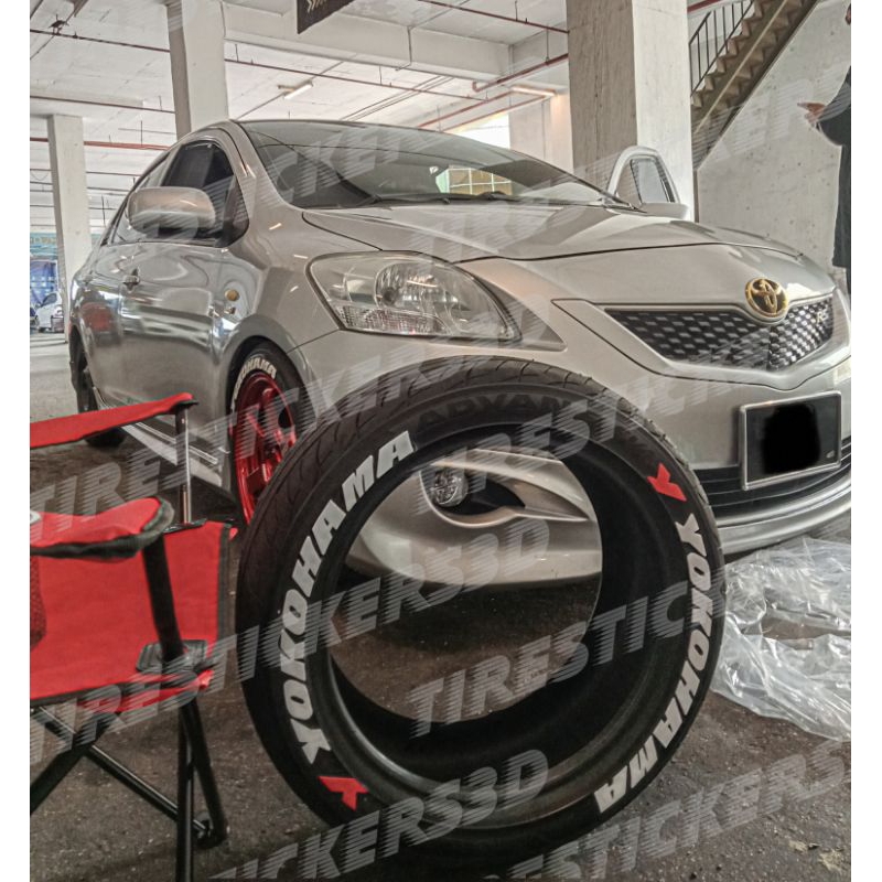 Sticker Tayar 3D (4pcs) / (8pcs) Kereta & Motor / 3D Tire Stickers ...