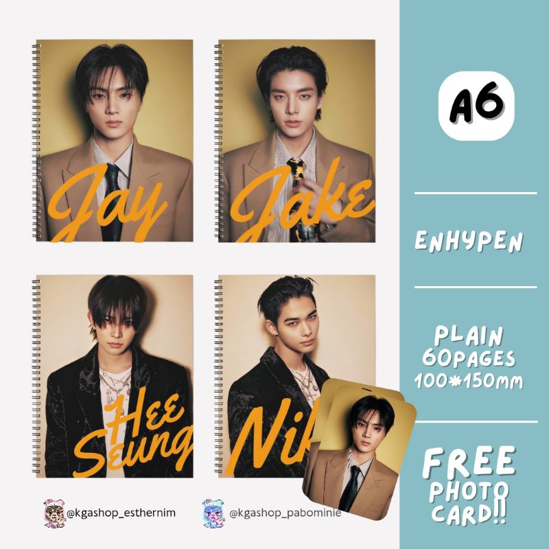 [ENHYPEN] A6 NOTEBOOK DESIRE ENHYPEN NIKI SUNOO SUNGHOON JUNGWON JAY ...