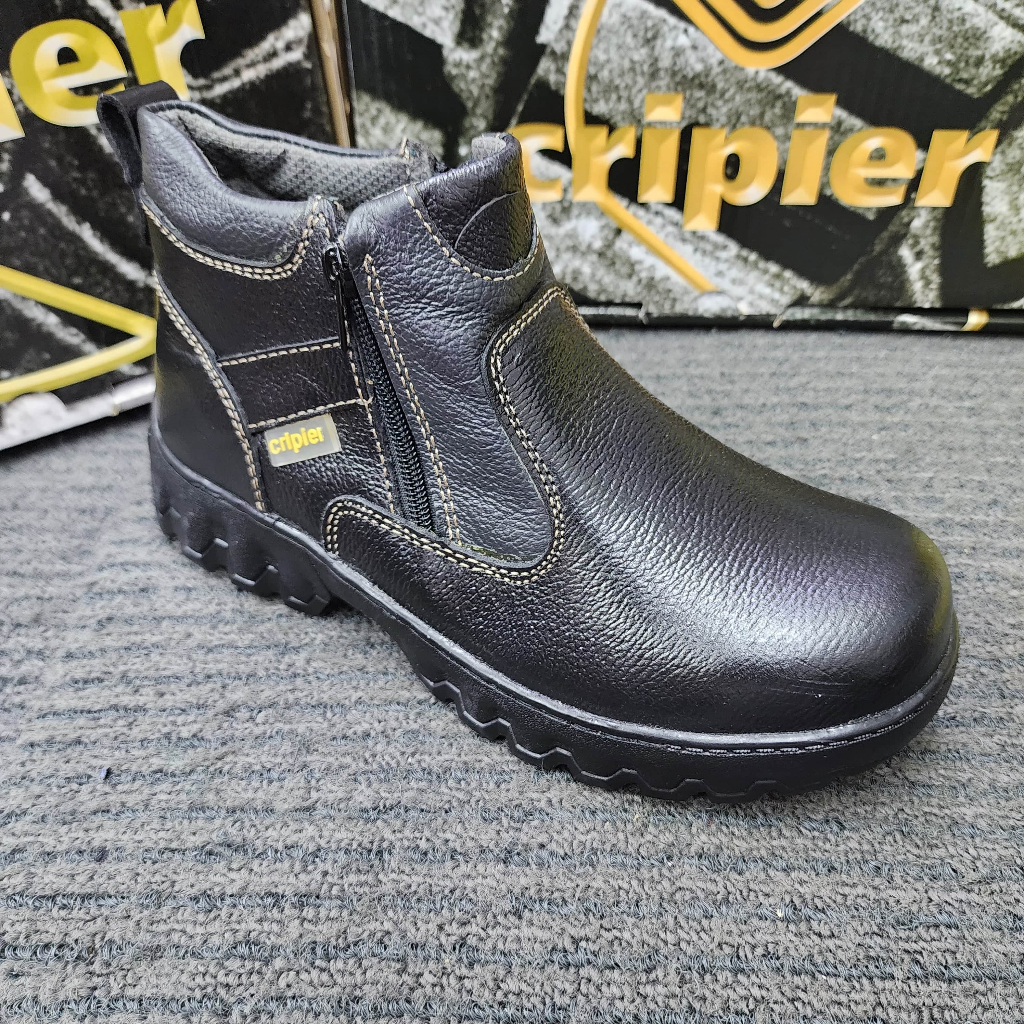 CRIPIER 6066 SAFETY SHOES DOUBLE ZIP MID CUT SIRIM DOSH | Shopee Malaysia