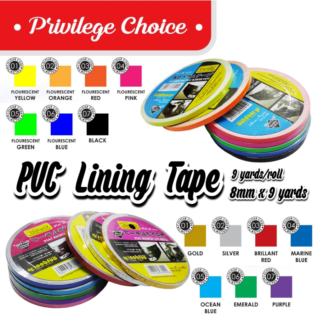 Border PVC Line Tape / Whiteboard Line Tape / PVC Lining Tape / Sticker ...