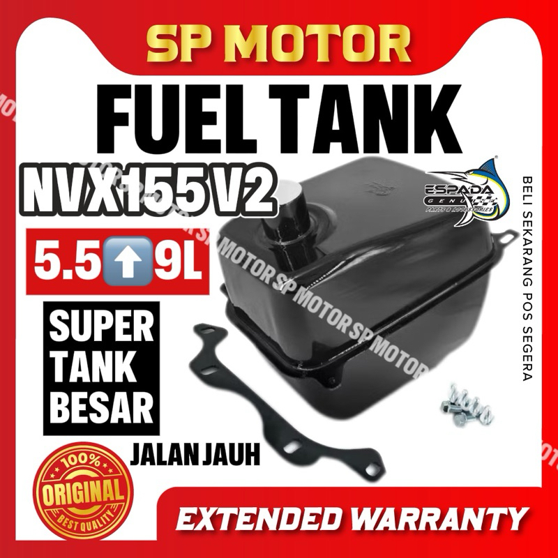 YAMAHA NVX 155 V2 NVX155 V2 RACING FUEL TANK 9L TANGKI MINYAK HITAM 9 ...