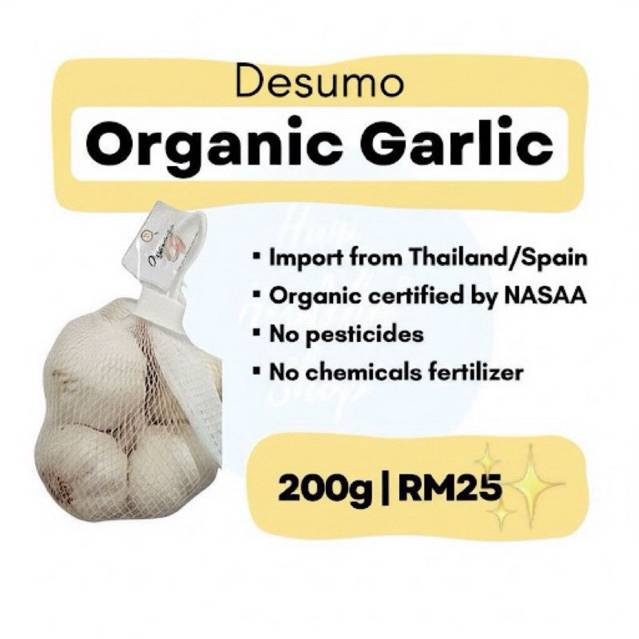 Ready stock Fresh Certified Organic Garlic Spain / Egypt | Shopee Malaysia