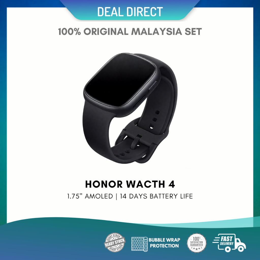 [ DEMO / DISPLAY SET ] HONOR Watch 4 Smartwatch | 1.75-inch AMOLED ...
