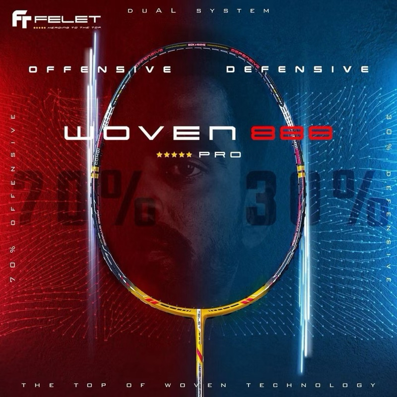 ORIGINAL FELET BADMINTON RACKET WOVEN 888 & 999🔥(3U/4U) | Shopee Malaysia