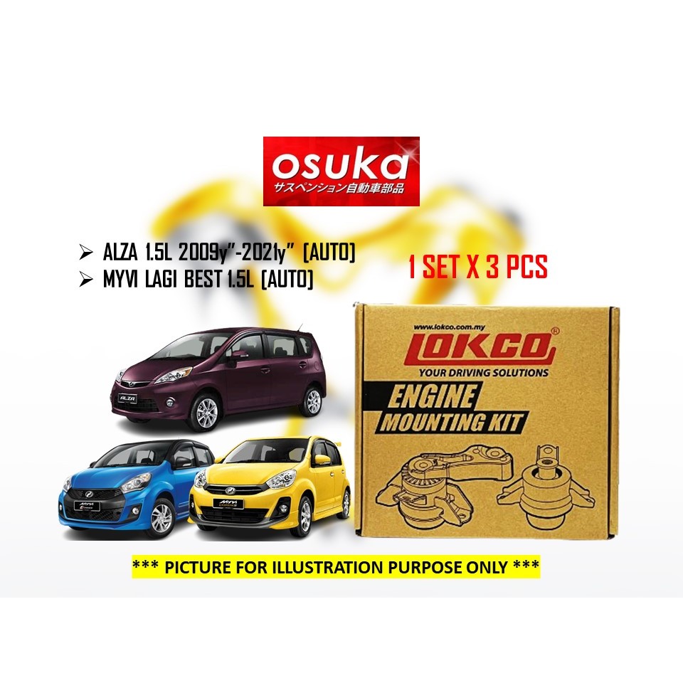 LOKCO - Perodua Myvi Lagi Best 1.5L Alza 1.5L D54T Engine Mounting Kit ...
