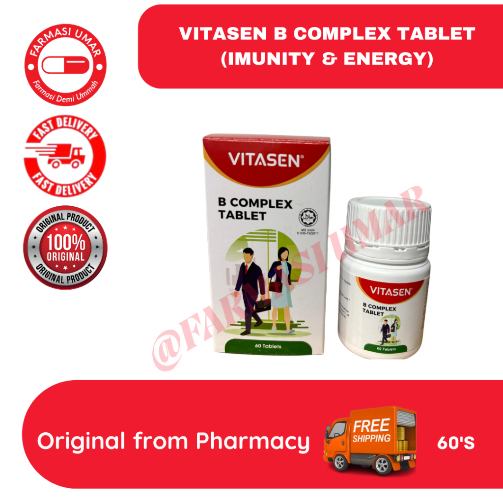VITASEN B Complex Tablet For Energy & Performance (60's) | Shopee Malaysia