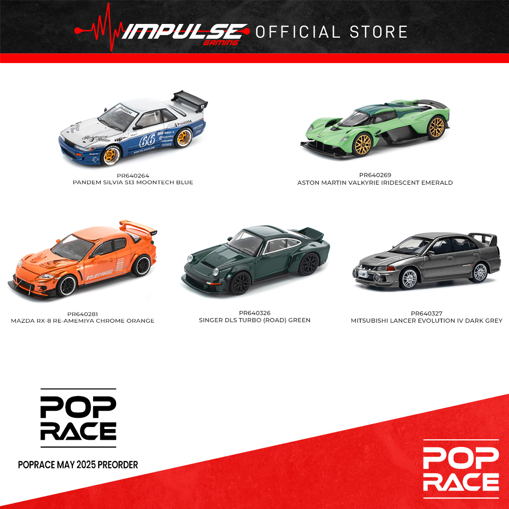 [PREORDER] PopRace 1/64 SILVIA S13 MOONTECH / Valkyrie Iridescent / RX-8 RE-AMEMIYA / Singer DLS ...