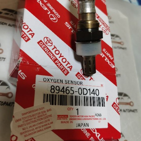 GENUINE TOYOTA Vios 1.5 (03-06) NCP42 Oxygen Sensor 89465-0D140 89465 ...