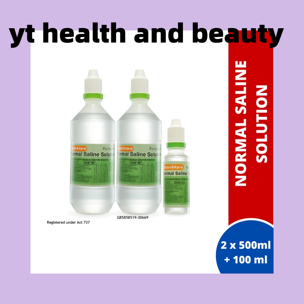 KLEAN & KARE NORMAL SALINE SOLUTION 500MLx2+100ML | Shopee Malaysia