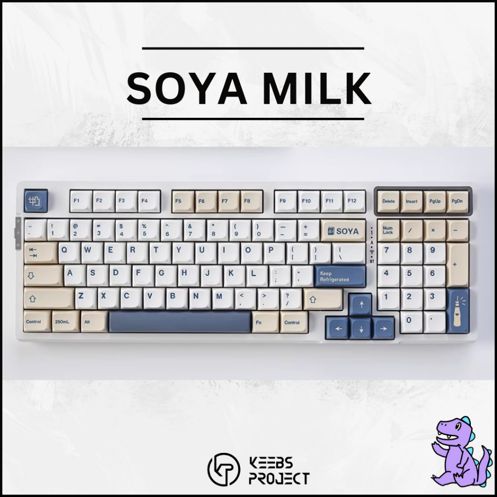 [READY STOCK] Soya Milk PBT Doubleshot XDA Profile Keycap Set 🥛⌨️ | For ...