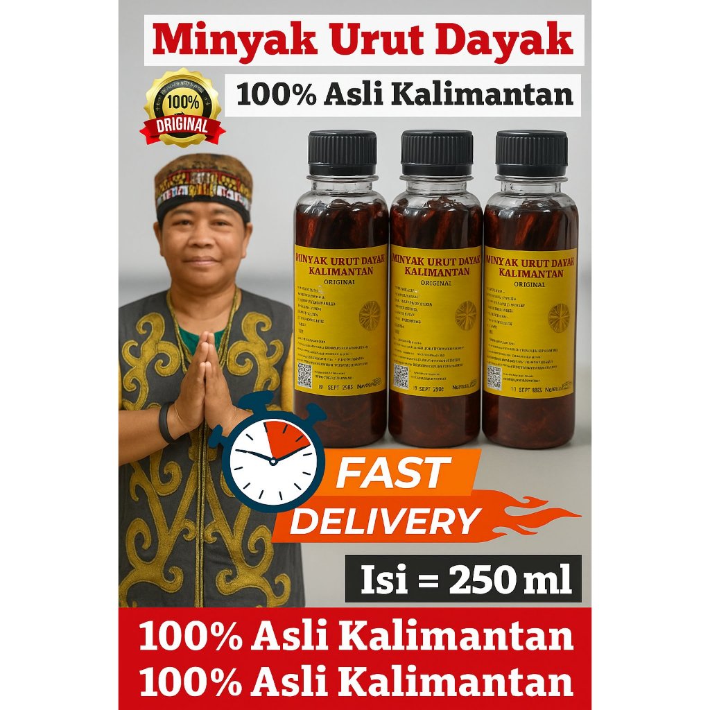 Minyak Urut Ibu Ida dayak BOTOL SAIZ BESAR 250ML( MINYAK DARI ...