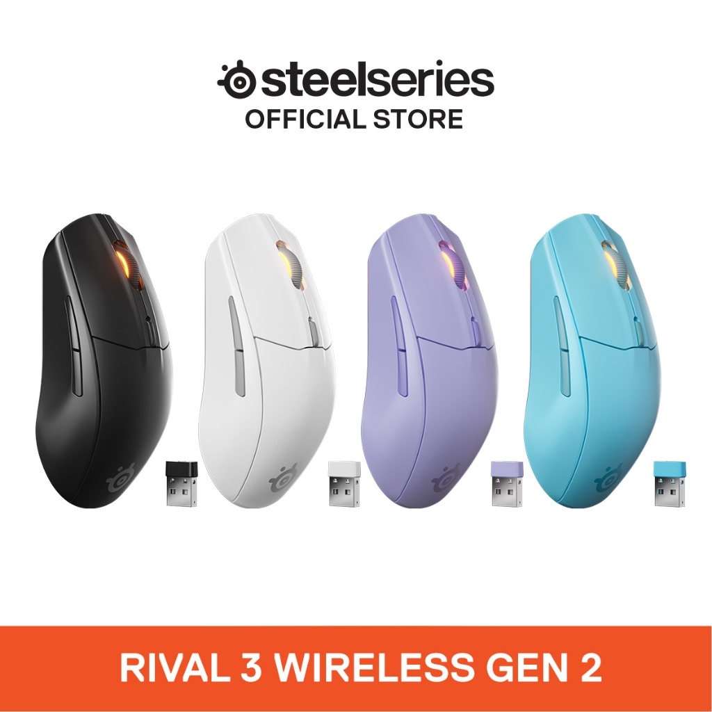 SteelSeries Rival 3 Wireless Gen 2 TrueMove Air Optical Sensor 2.4GHz ...