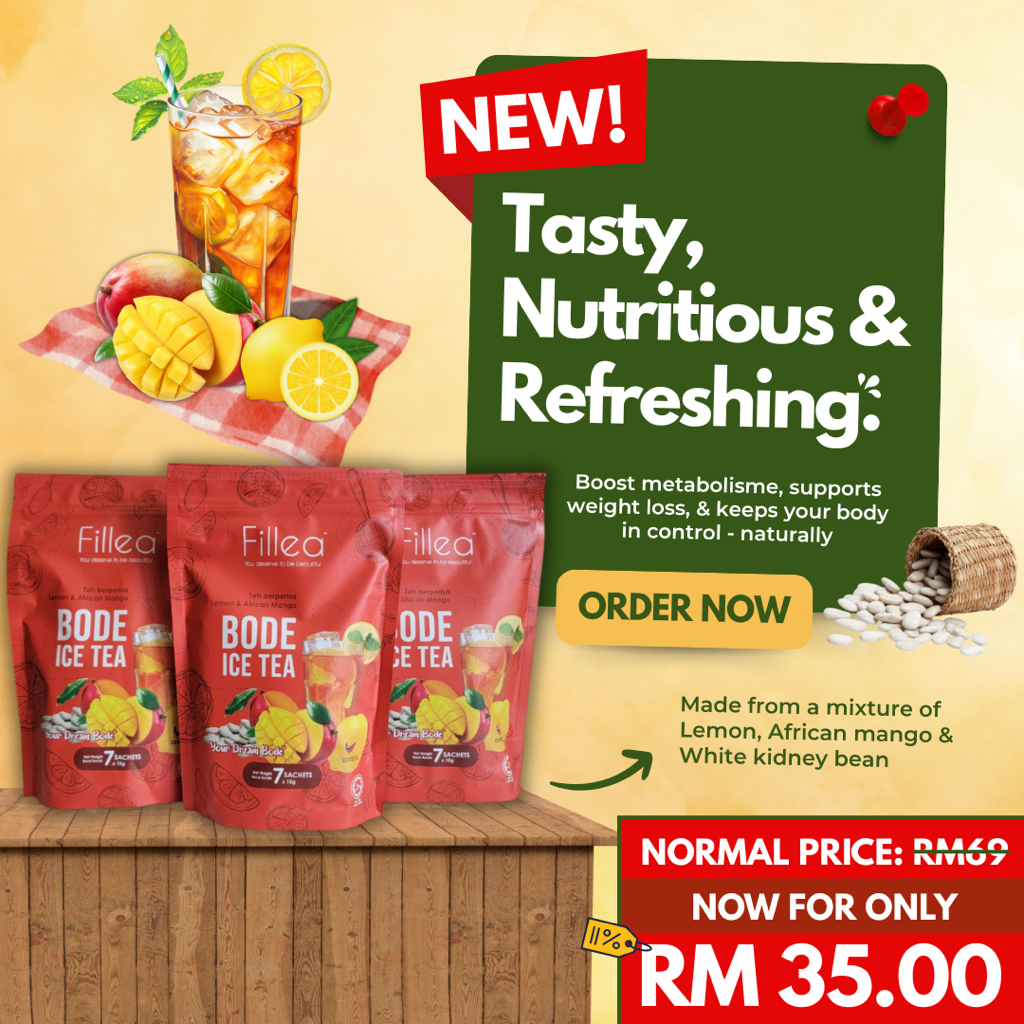 FILLEA BODE ICE TEA VIRAL SLIMMING FIT DETOX FAT BURNER KONJAC KURUS ...
