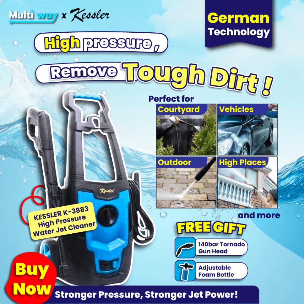 Kessler K-3883 110Bar High Pressure Water Jet Cleaner Car Washer Mesin ...