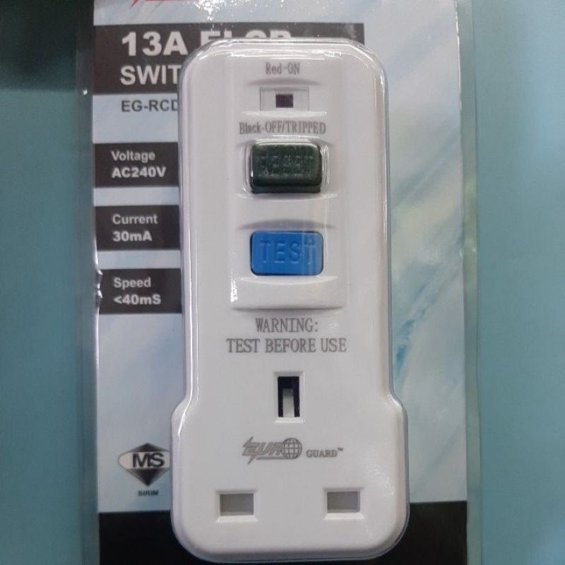 13A ELCB Safety Switch Socket / Soket Suis Keselamatan ELCB / 13A ...