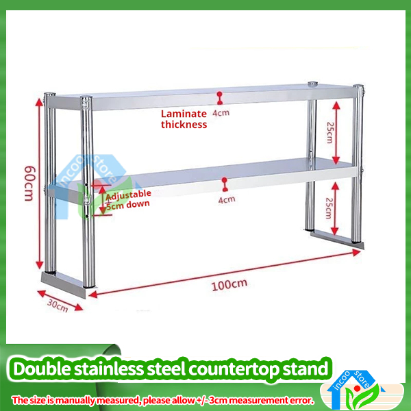 💗Ready Stock💗Double Stainless Steel Countertop Stand/Stainless Steel ...