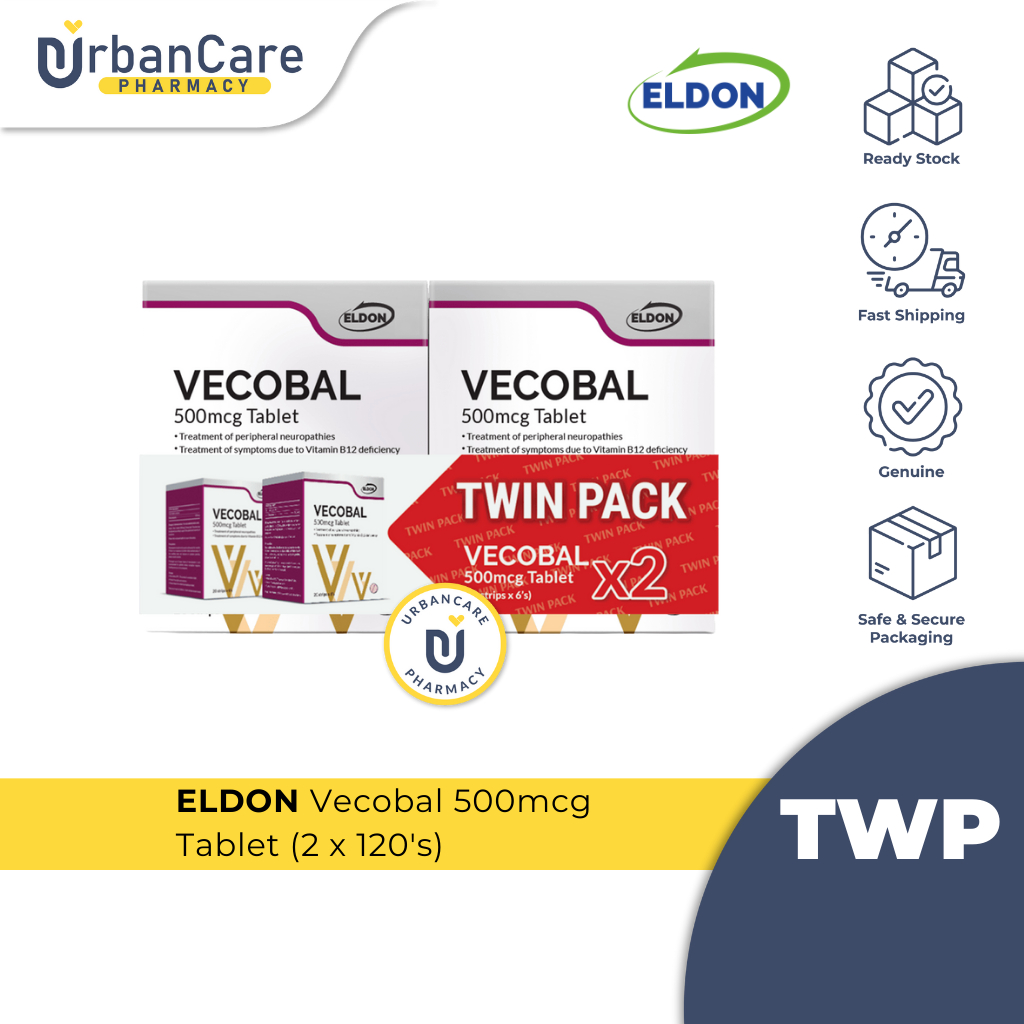 ELDON Vecobal 500mcg Tablet (2 x 120's) | Shopee Malaysia