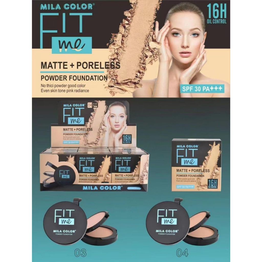 MILA COLOR FIT ME POWDER 2IN1 (1BOX) | Shopee Malaysia