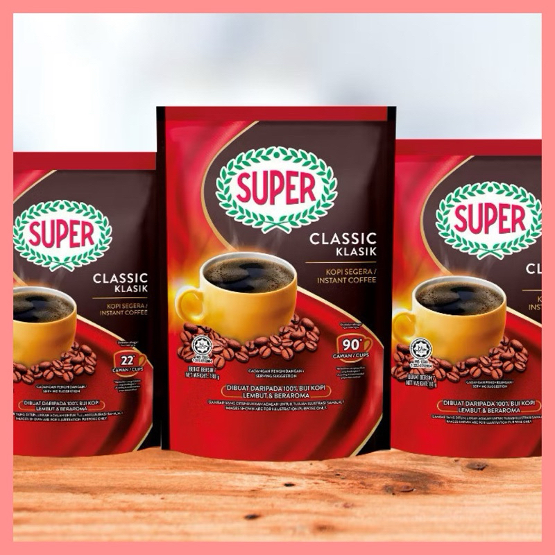 Super Classic Instant Pure Coffee 80g / 180g (🔥 the plastic is a little ...