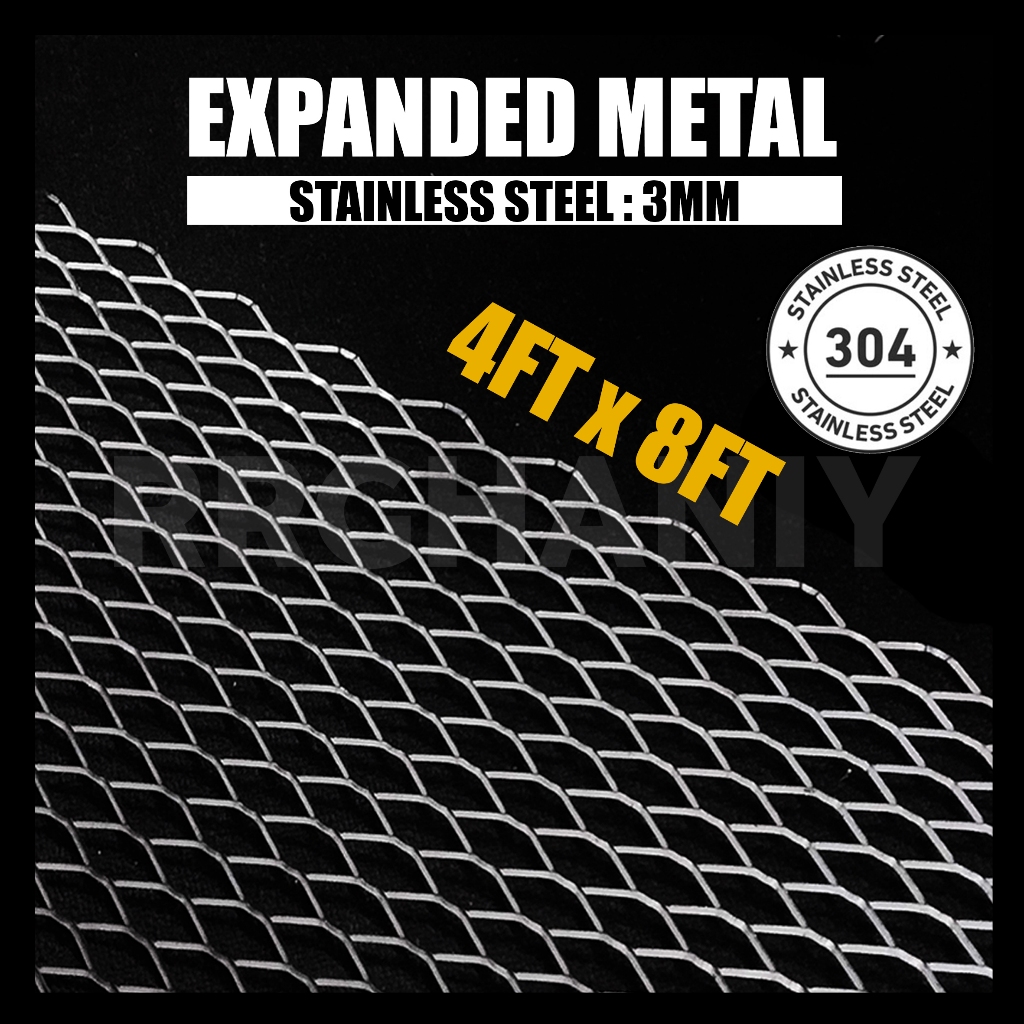 STAINLESS STEEL EXPANDED METAL 4 KAKI X 8 KAKI CUSTOM SIZE (BESI MESH ...