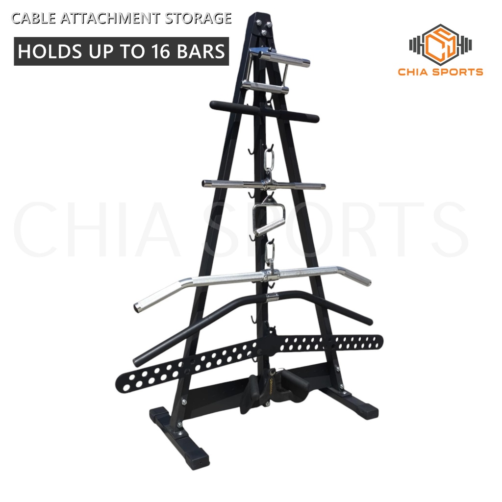 Cable Attachment Storage Rack 8 Pairs for Lat Pulldown Bar Low Row ...