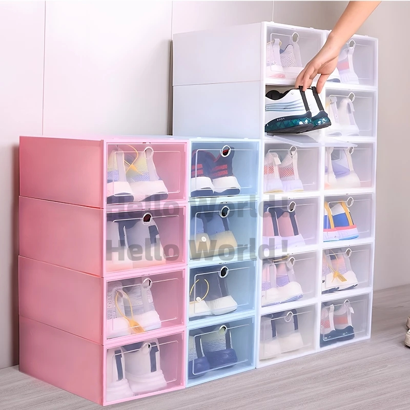 Large Stackable Shoes Box Shoes Racks/Drop Front Shoe Box/Storage Box ...