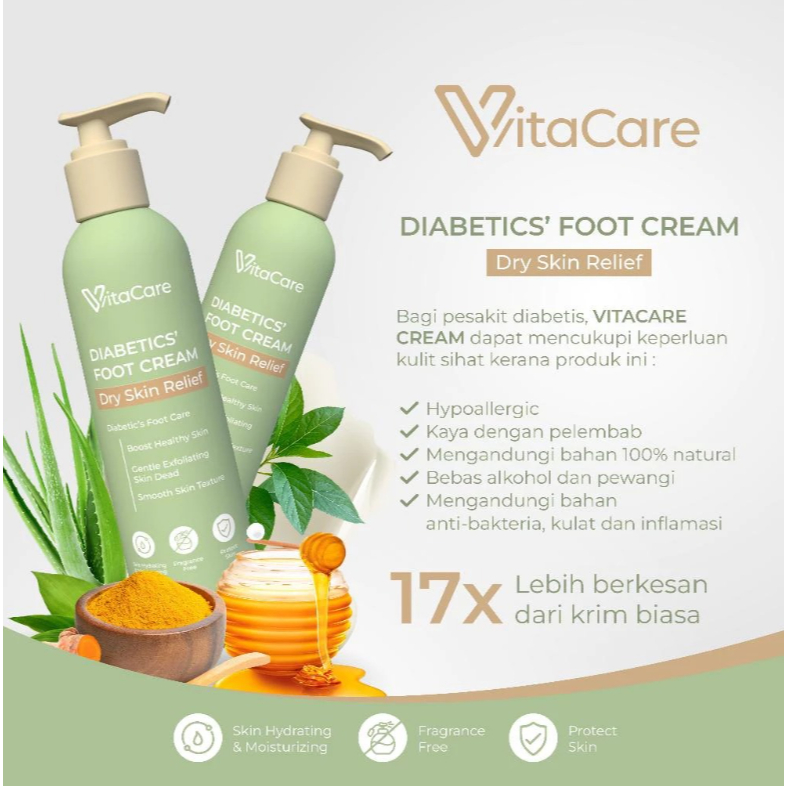 Vitacare HQ - Botanic Diabetic Foot Cream | Foot Ulcer | Krim Penjagaan Kaki | Shopee Malaysia