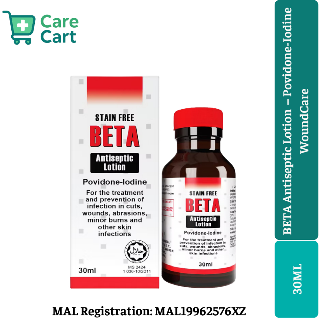 BETA Antiseptic Lotion 30ml – Povidone-Iodine Solution | Shopee Malaysia