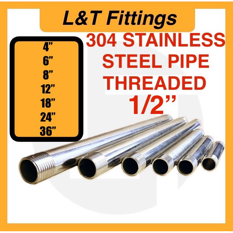 1/2” 304 STAINLESS STEEL PIPE EXTENSION SHORT PIECE PAIP BESI STAINLESS ...