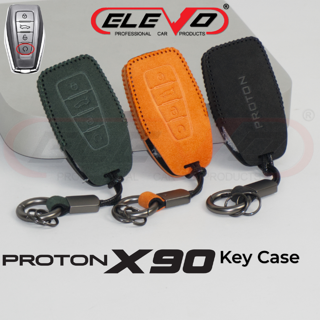 Proton X90 S70 Leather Key Case Key Cover With Key Chains | Shopee Malaysia